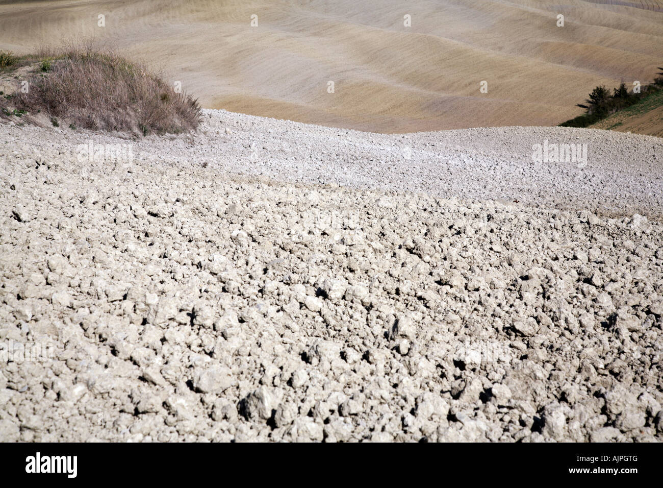 Close up of the soil structure in a landscape. Tuscany Italy 2007 Stock ...