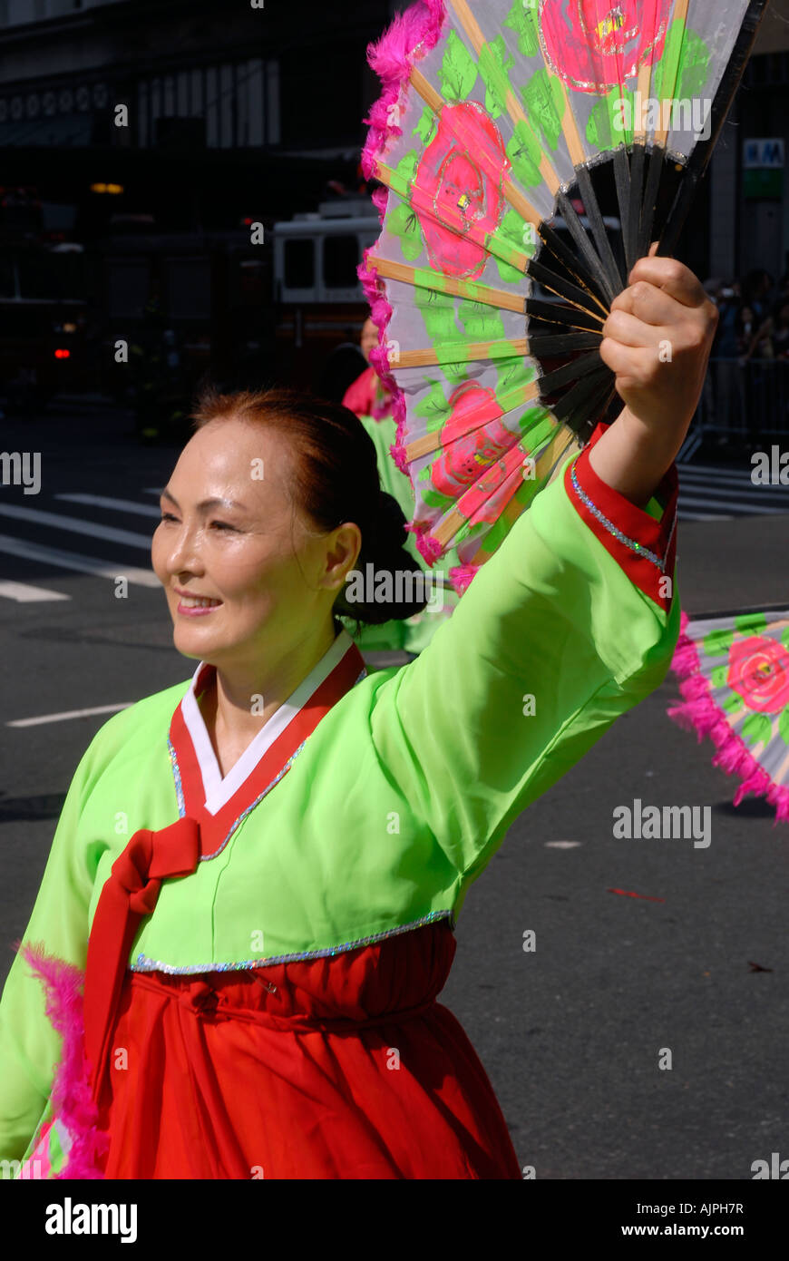 Thousands of participants and spectators on Broadway for the Korean ...