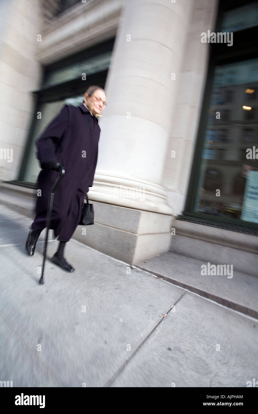 Old lady walking stick hi-res stock photography and images - Alamy