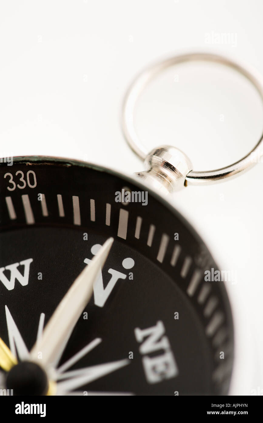 Detail of compass pointing north Stock Photo - Alamy