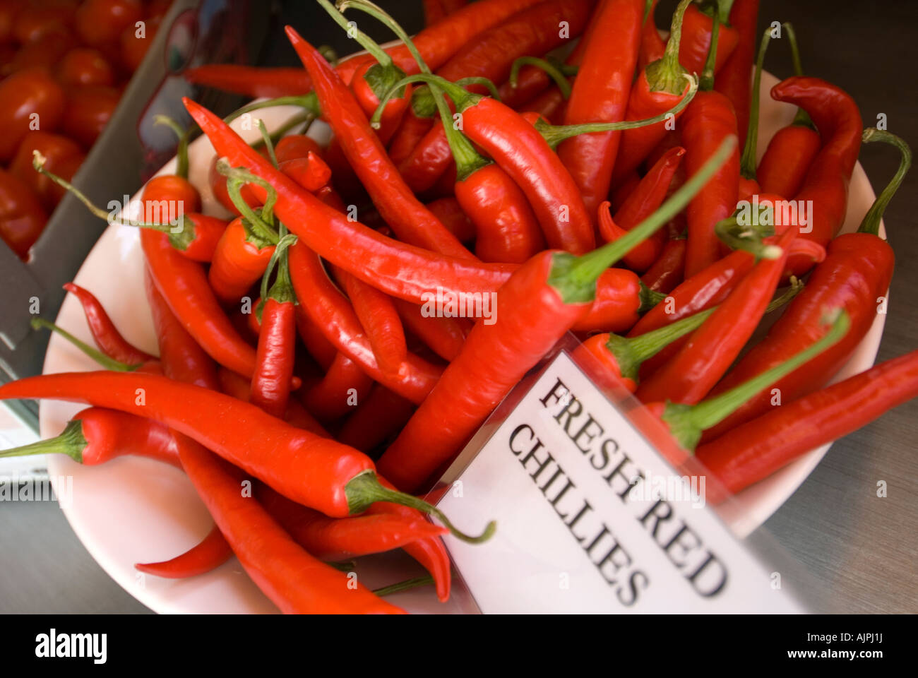 Fresh red chillies Stock Photo - Alamy