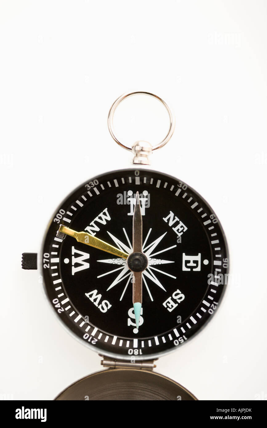 Compass pointing north Stock Photo - Alamy