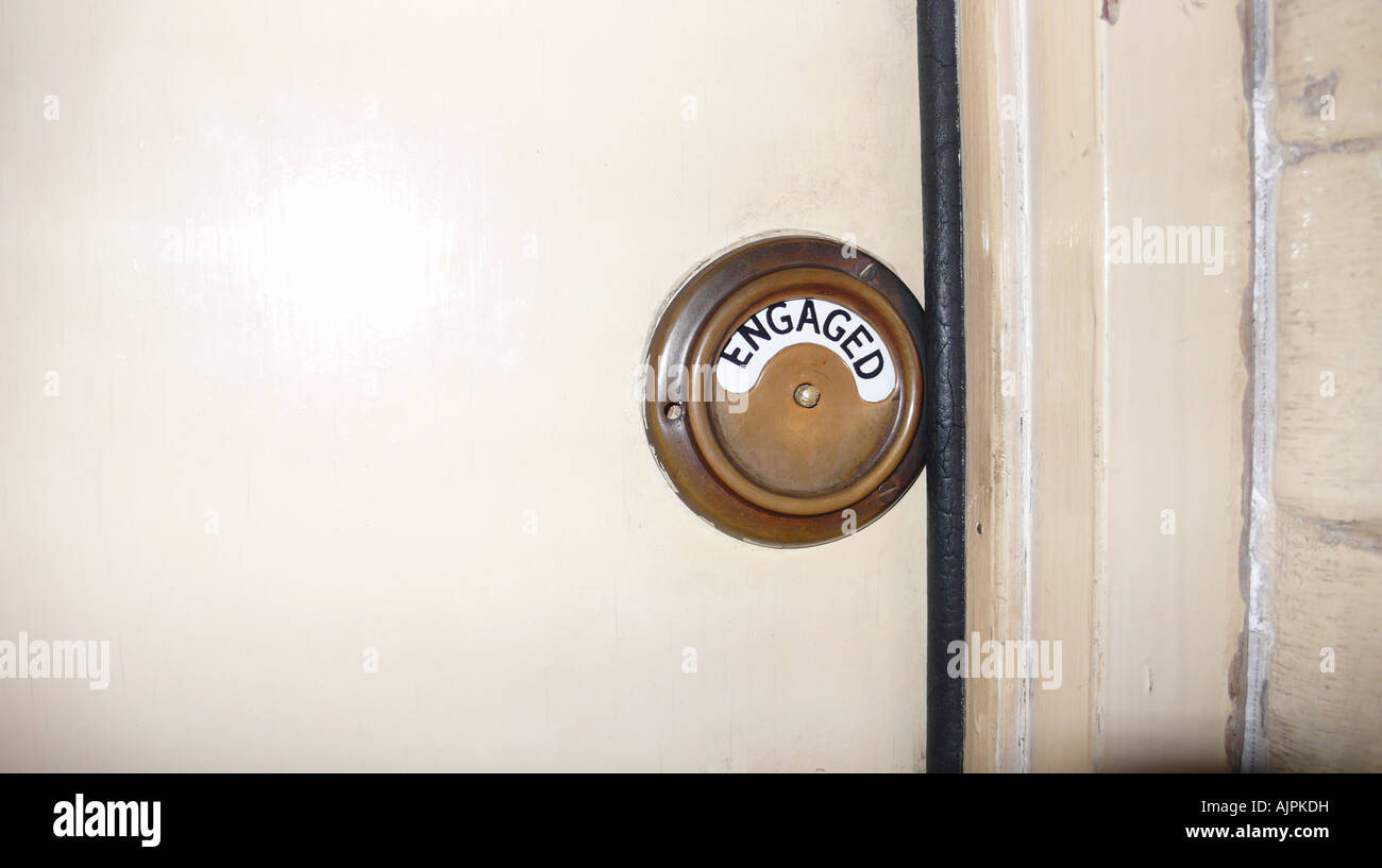 Engaged toilet sign hi-res stock photography and images - Alamy