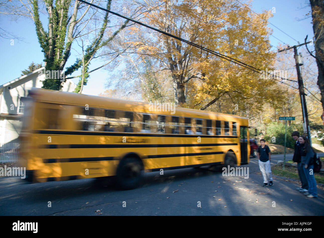 School bus, Connecticut, USA Stock Photo - Alamy