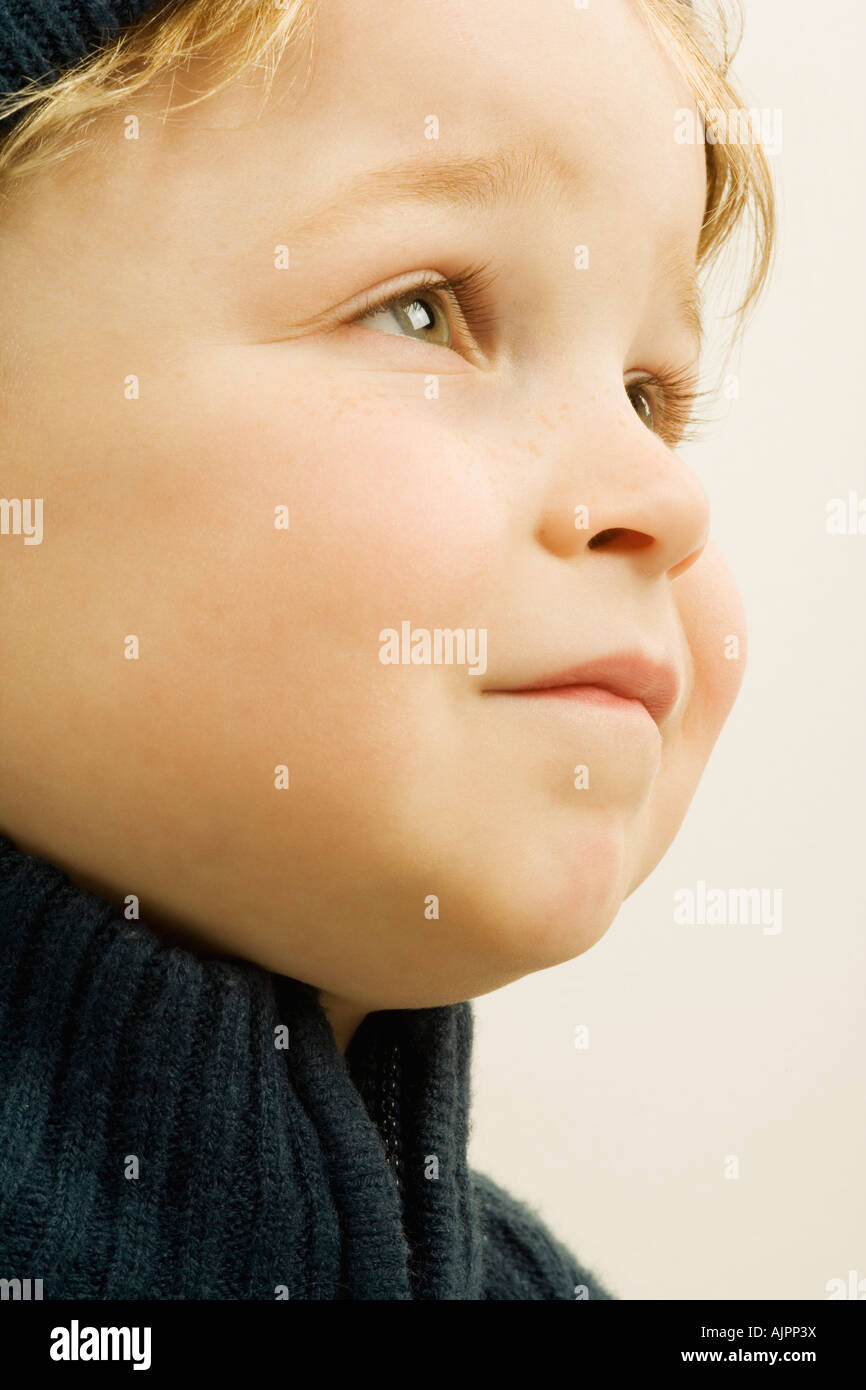 Young boy gazing Stock Photo - Alamy