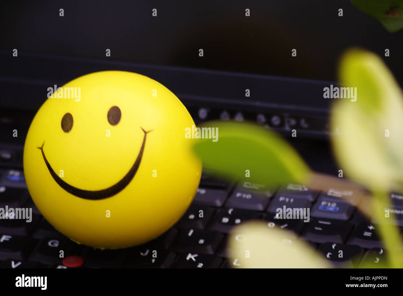 Smiley on the keyboard Stock Photo - Alamy