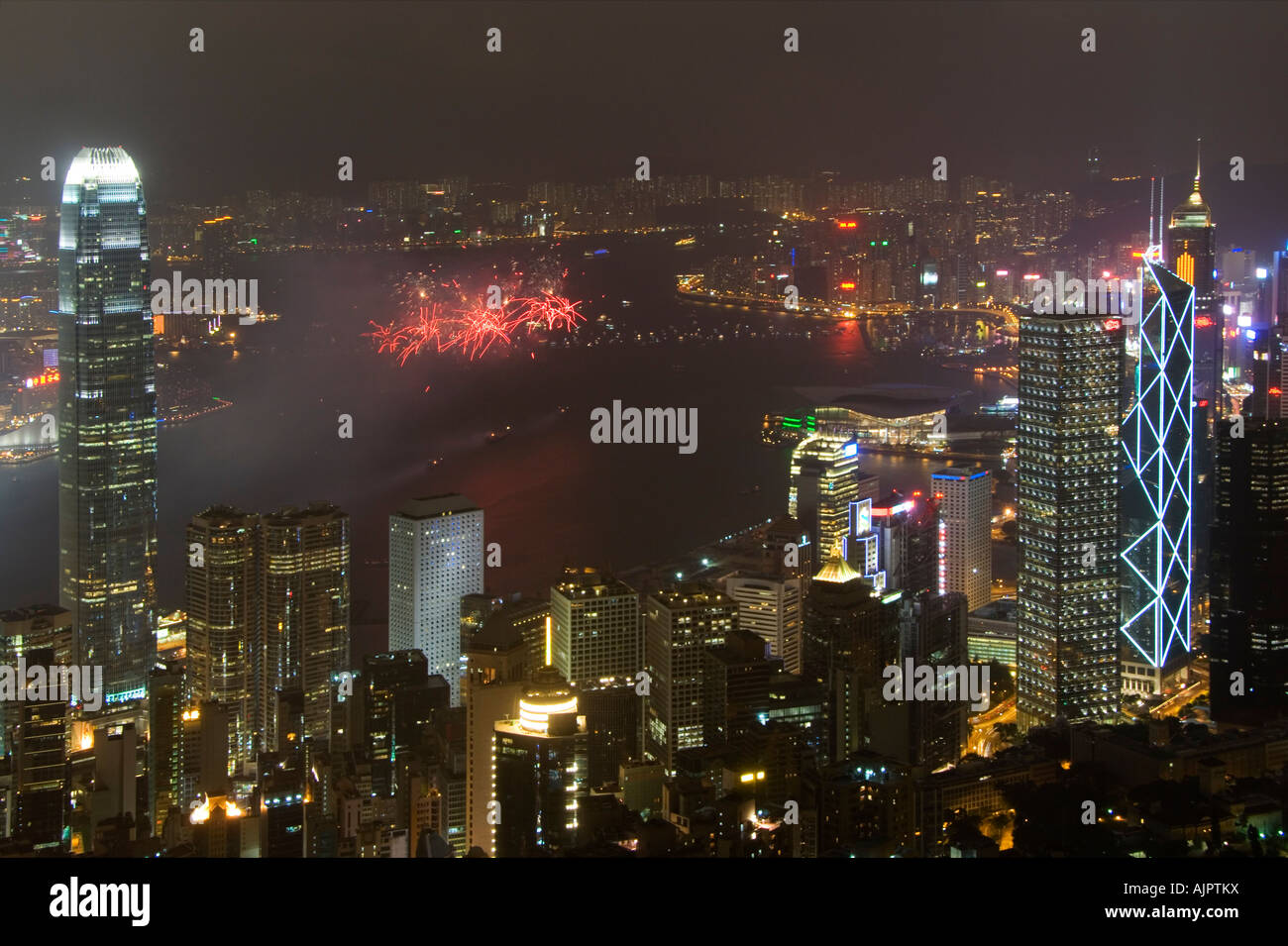 China Hong Kong Fireworks display in Victoria Harbour Stock Photo - Alamy