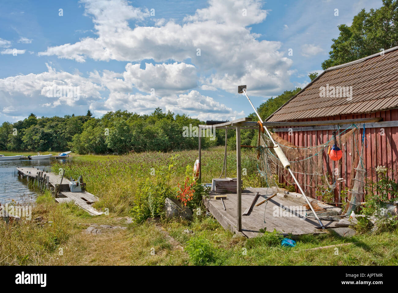 SWEDEN STOCKHOLM ARCHIPELAGO NORRÖRA ISLAND FISHERMAN TOOL SHED BY ...