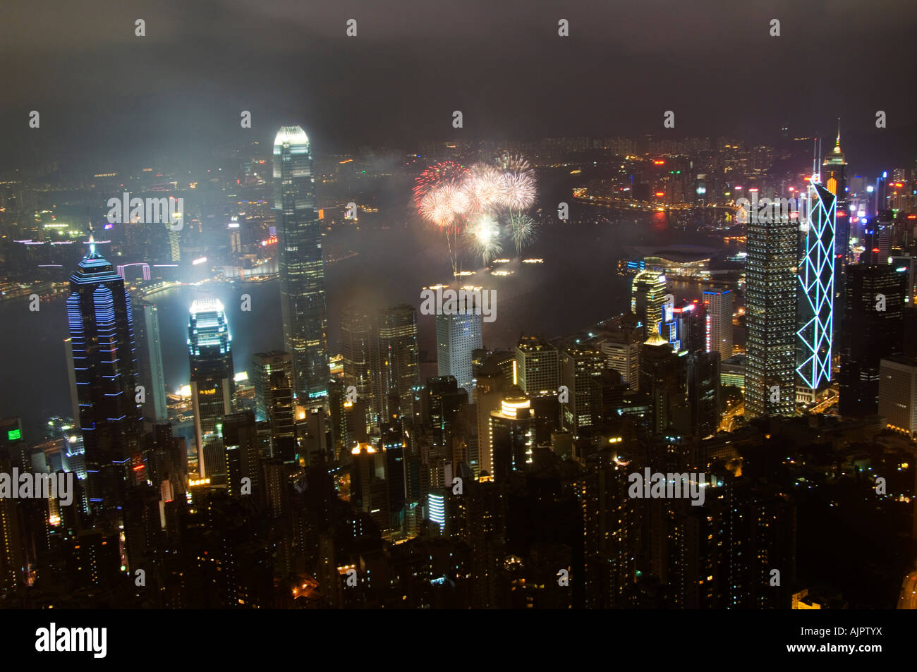 China Hong Kong Fireworks display in Victoria Harbour Stock Photo - Alamy