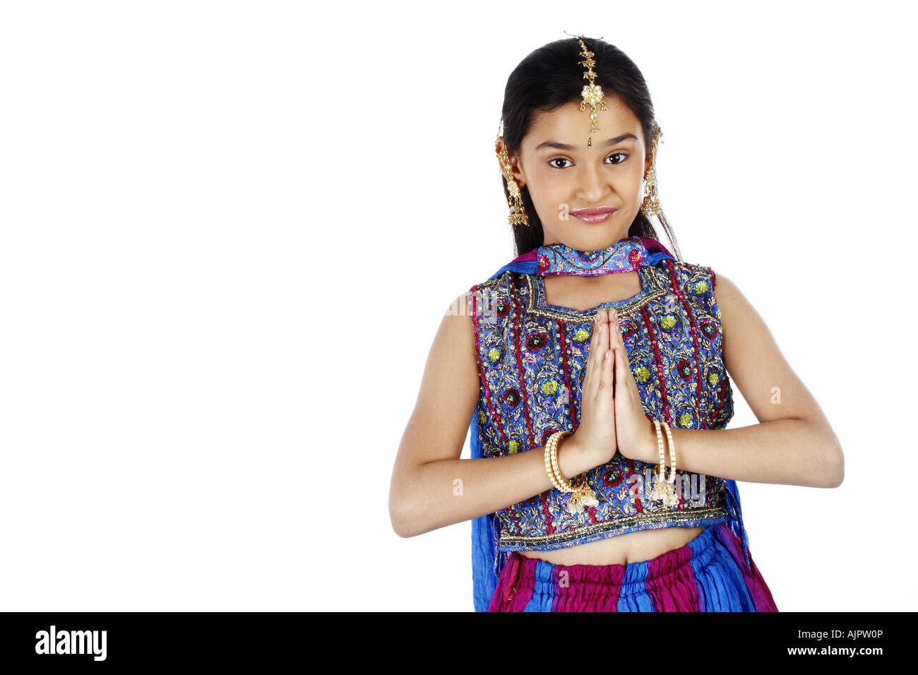 Portrait of a girl in traditional clothes Stock Photo - Alamy