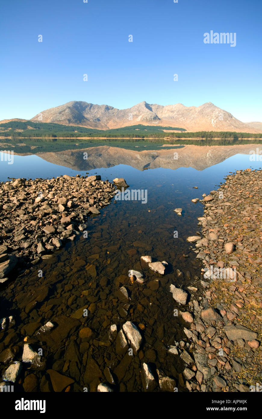Bencorr and the eastern peaks of the Twelve Bens of Connemara over ...