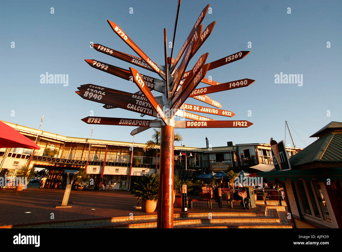 south africa garden route Knysna harbor destination panel sign post ...
