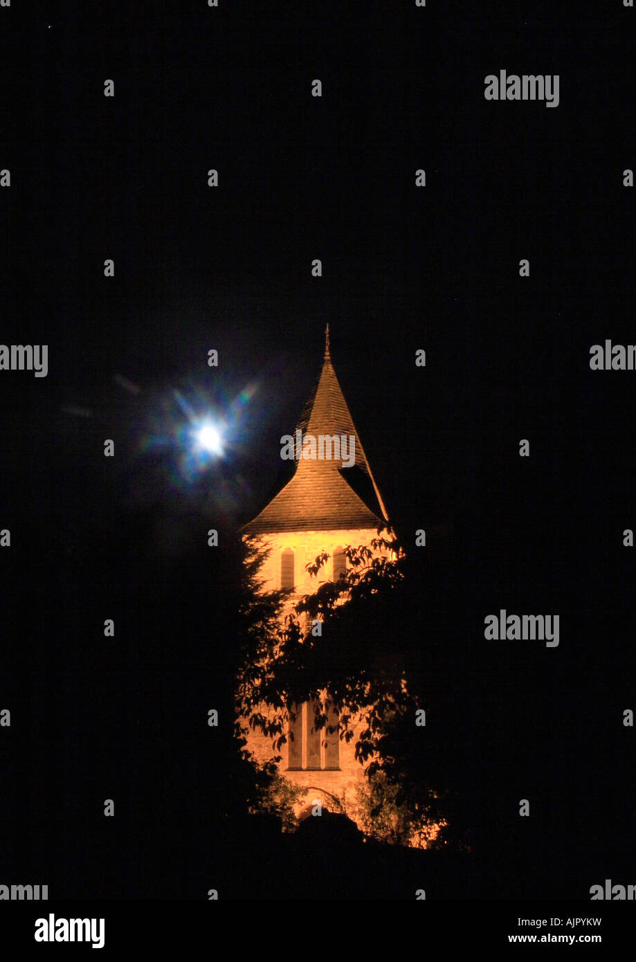 The church at Detling at night Stock Photo - Alamy