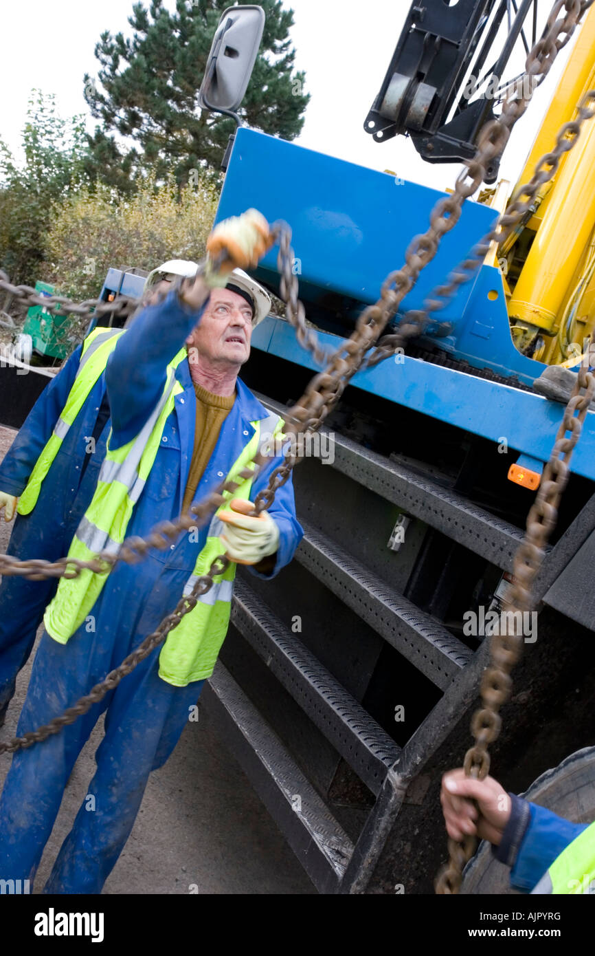 Crane load lift prepare work hi-res stock photography and images - Alamy