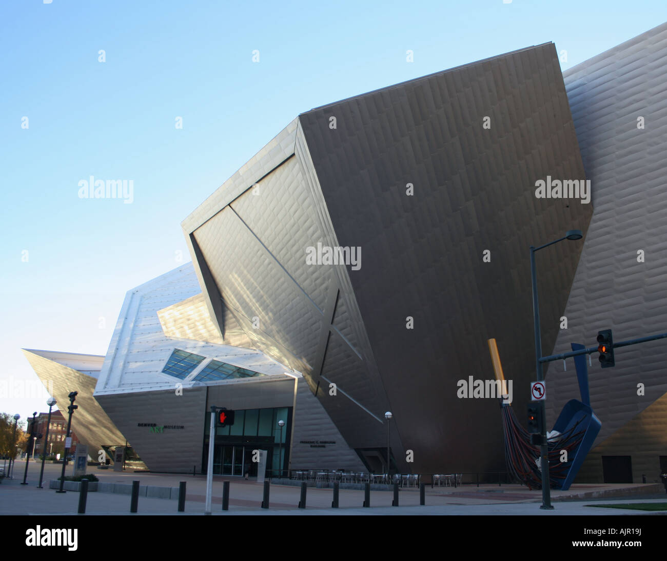 modern architecture of Denver Art Museum Colorado October 2007 Stock ...
