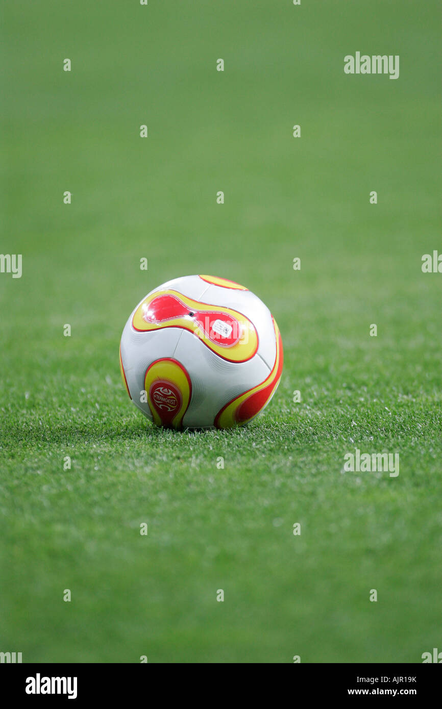 Soccer ball on the stadium field hi-res stock photography and images ...