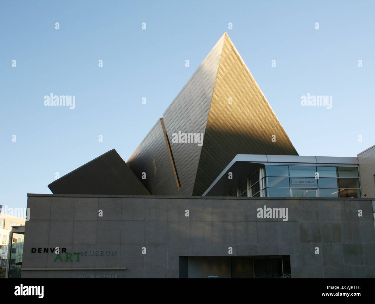 Denver Art Museum at dusk Colorado October 2007 Stock Photo - Alamy