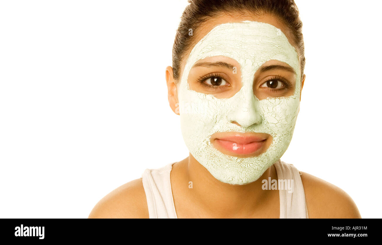 Woman with a facial mask Stock Photo - Alamy