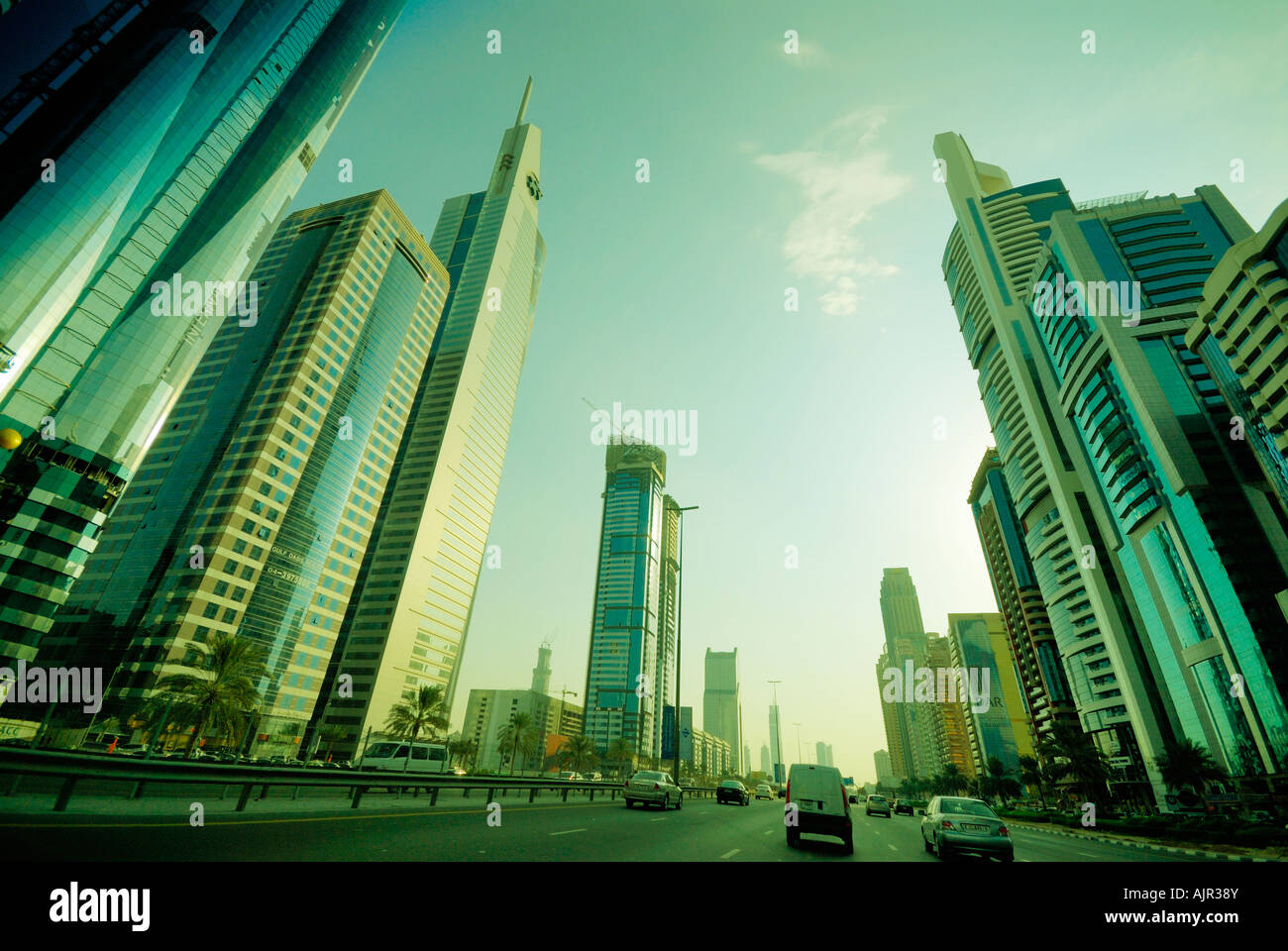 Skyscrapers on sheikh zayed road hi-res stock photography and images ...