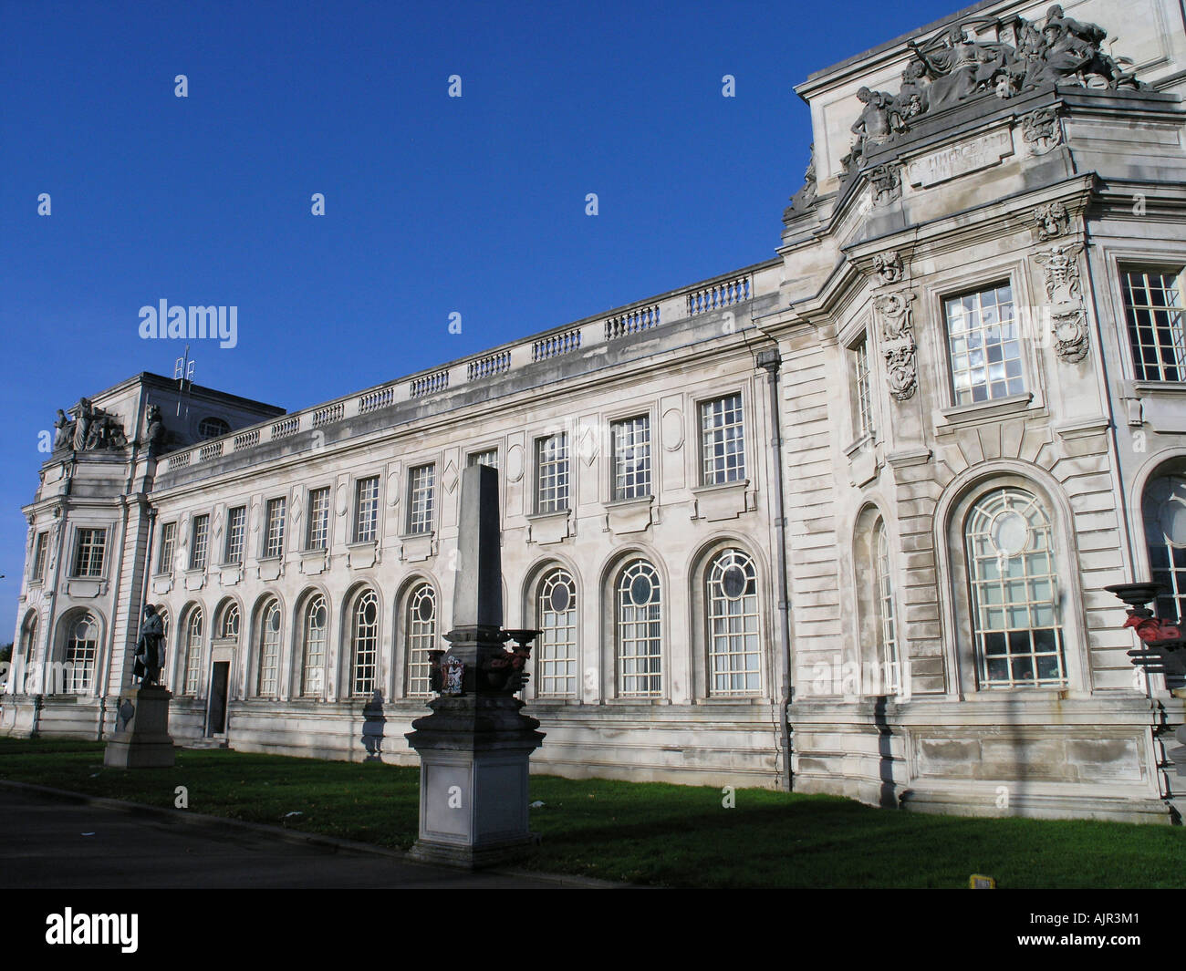 city of cardiff civic buildings capital of Wales uk gb Stock Photo - Alamy