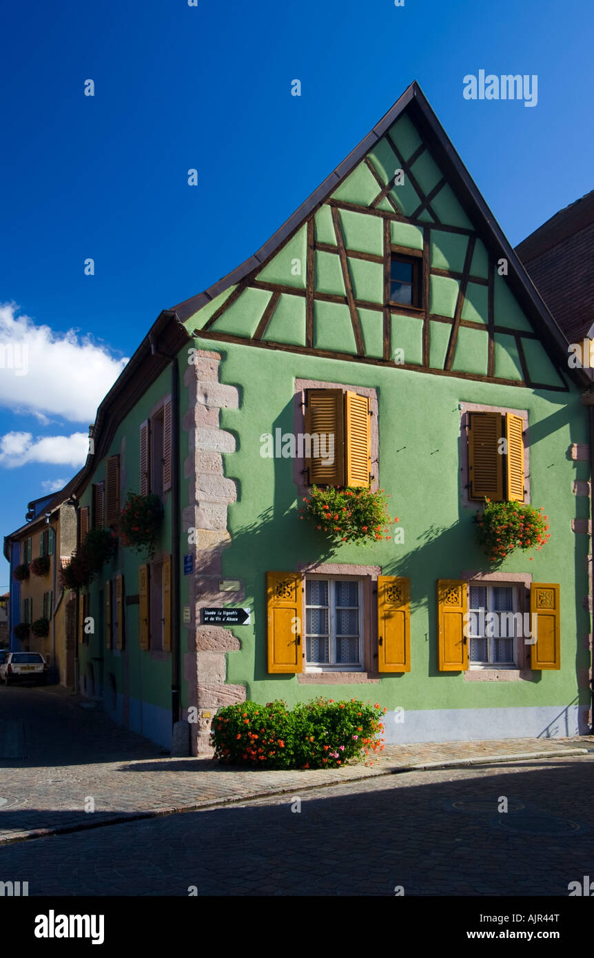 Traditional half timbered house, Alsace, France Stock Photo - Alamy