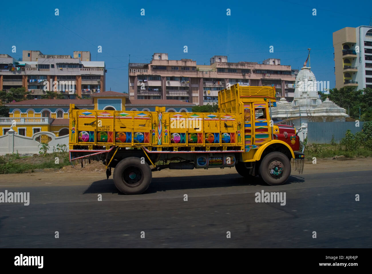A Indian Road Transport Lorry Stock Photo - Alamy