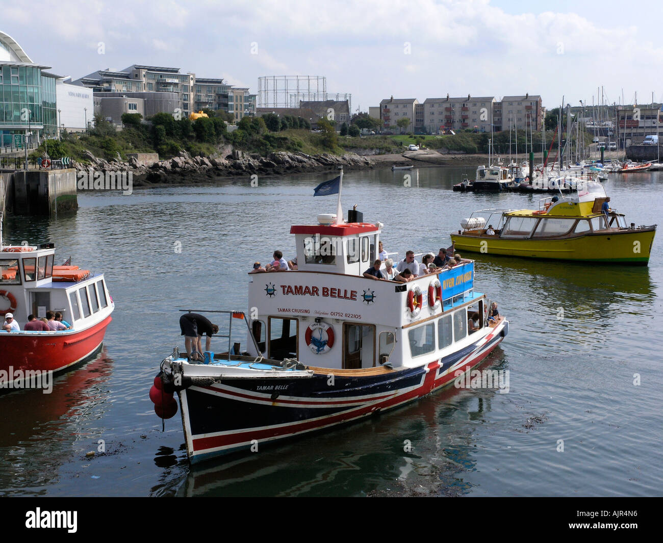 city of plymouth tamar ferry sutton harbour coastal port south devon ...