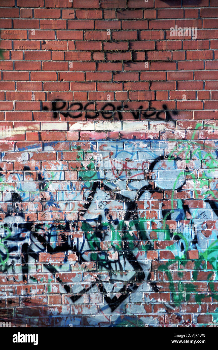 graffiti on brick wall Stock Photo - Alamy
