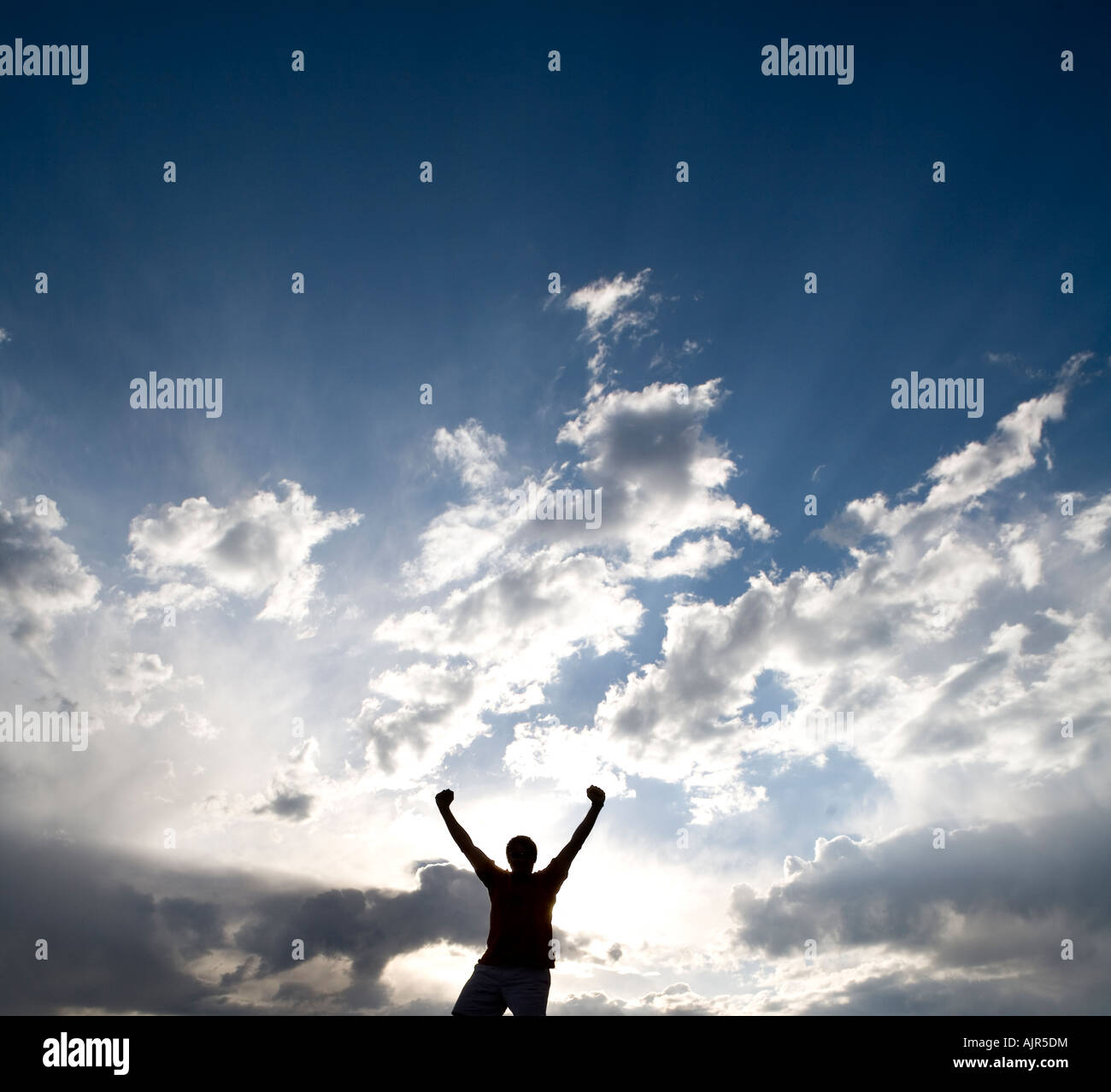 success, arms raised Stock Photo - Alamy