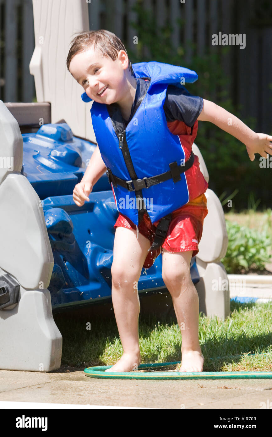 Child laugh lifejacket hi-res stock photography and images - Alamy