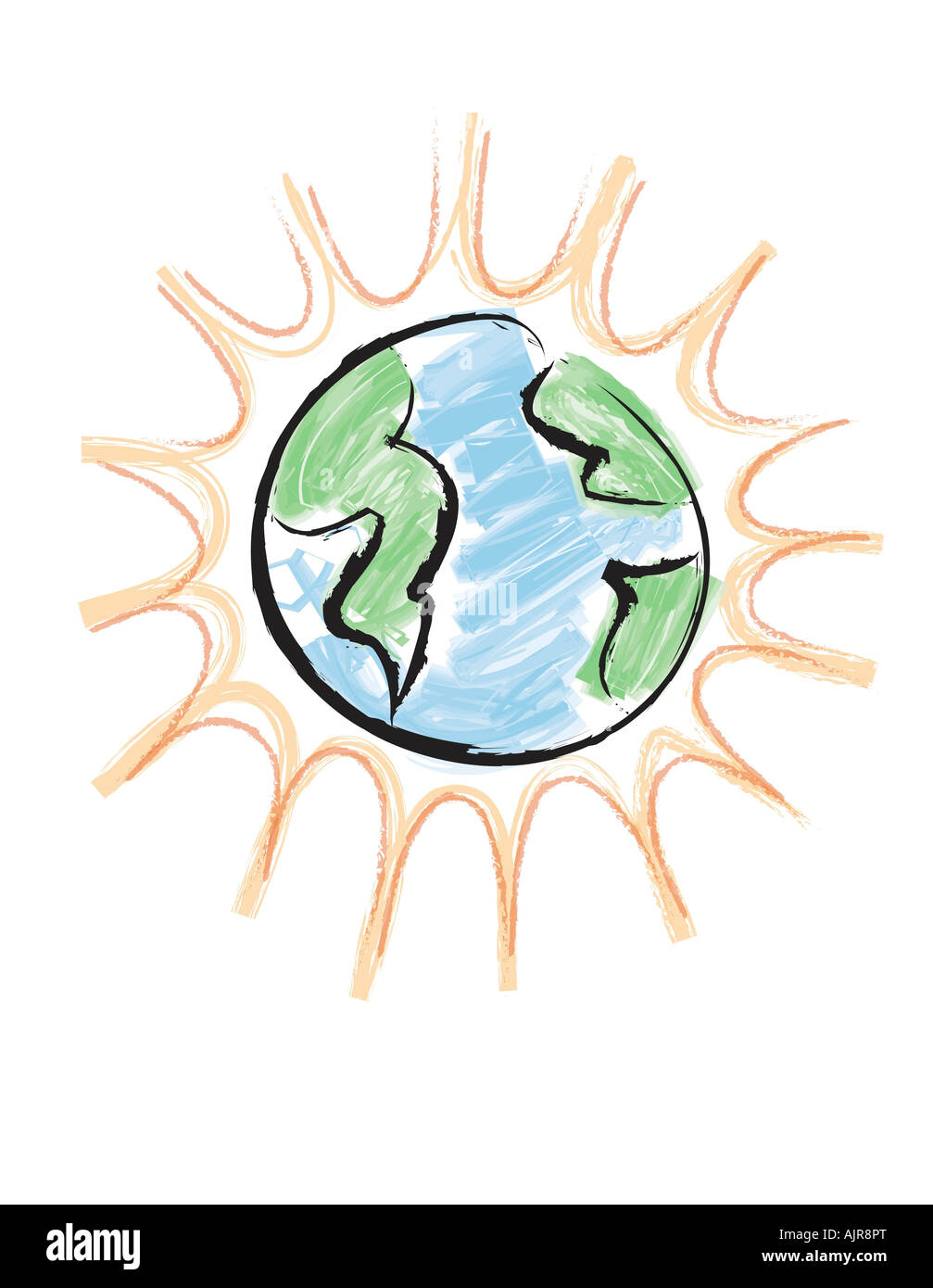 Hot earth illustration hi-res stock photography and images - Alamy