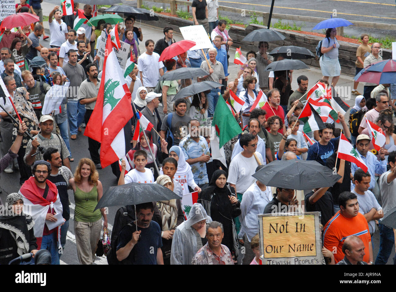 Demonstration against the attack of Israel on Lebanon Montreal Quebec ...