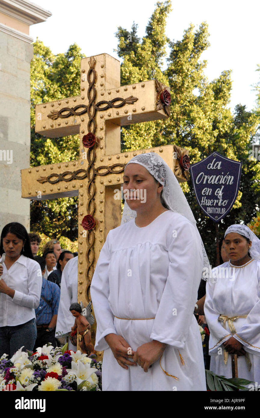 Holy week procession in Oaxaca city Mexico Stock Photo - Alamy