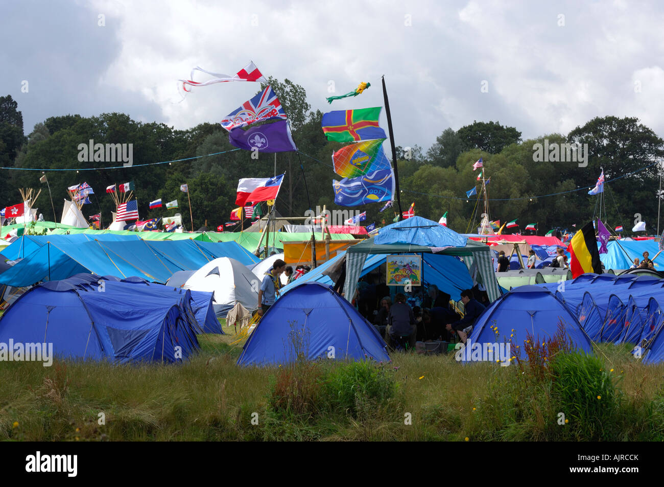 field of camping Stock Photo - Alamy