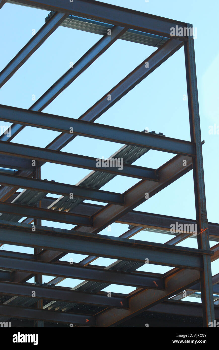 Steel girders of a building being constructed Stock Photo - Alamy