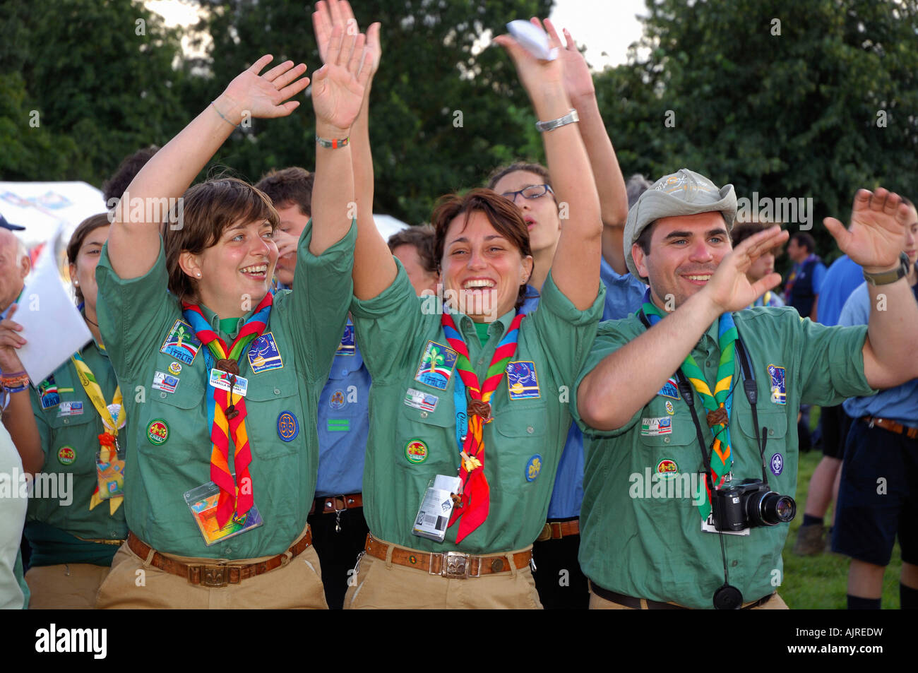 Scouts at the 21st international Jamboree Stock Photo - Alamy