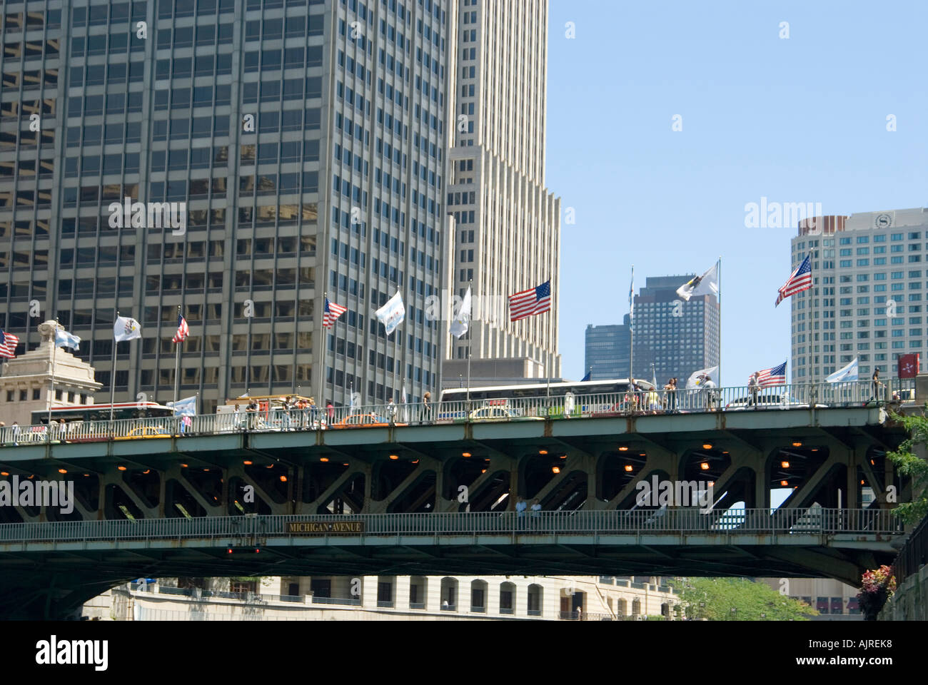 Chicago Michigan Avenue Bridge Stock Photo - Alamy