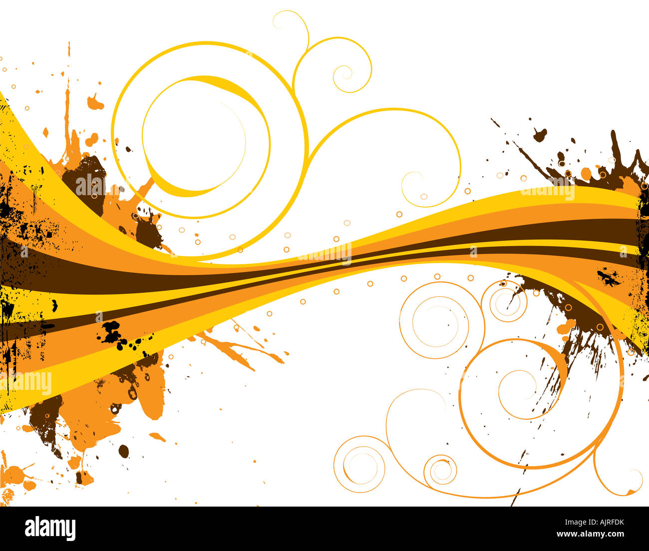 Illustration of a seventies style background with muted autumn colors ...