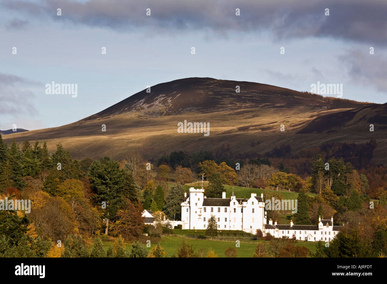 Blair Castle at the village of Blair Atholl Strath Garry Perth and ...