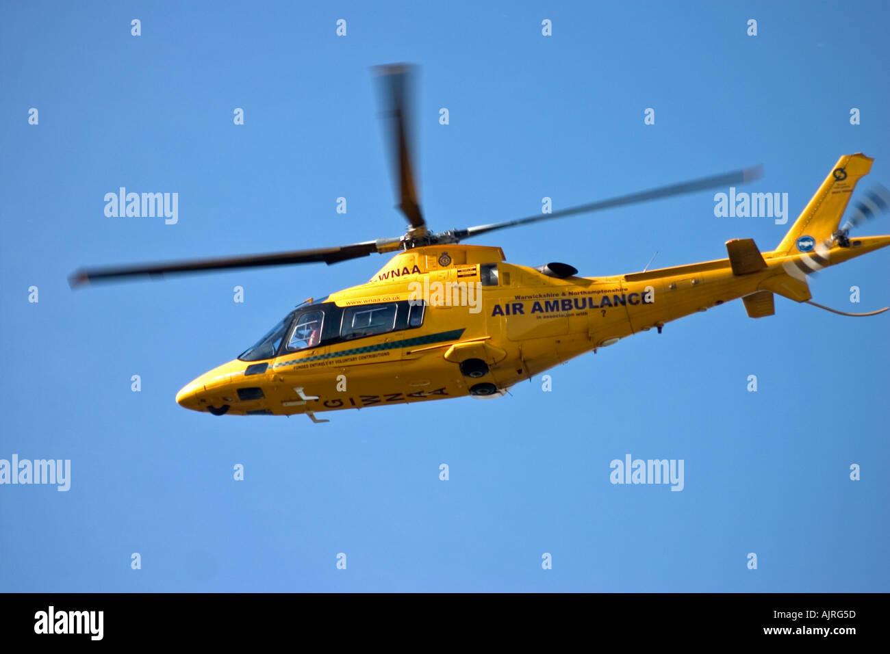 Flying Air Ambulance Stock Photo - Alamy