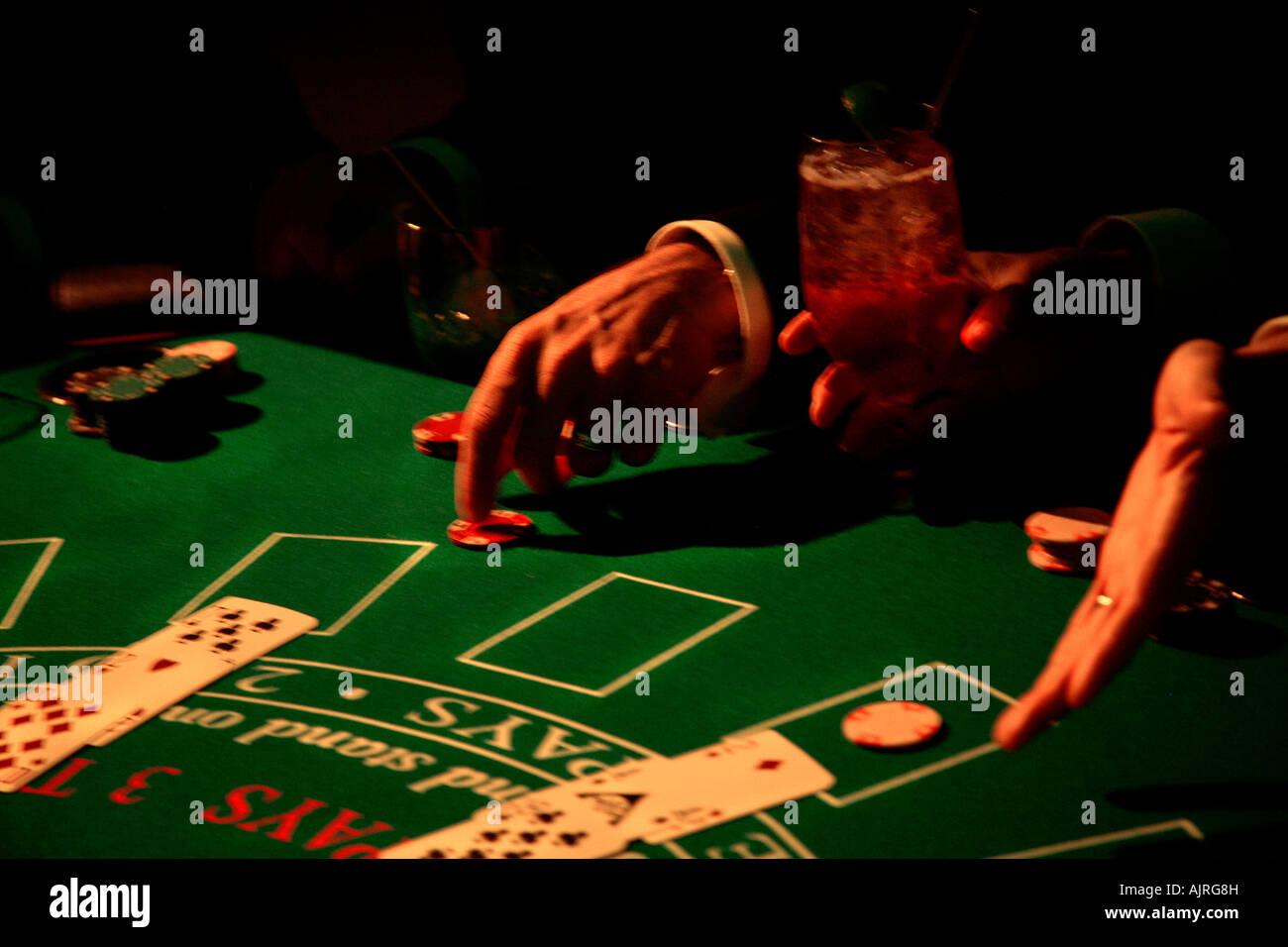 A black jack table High Resolution Stock Photography and Images - Alamy