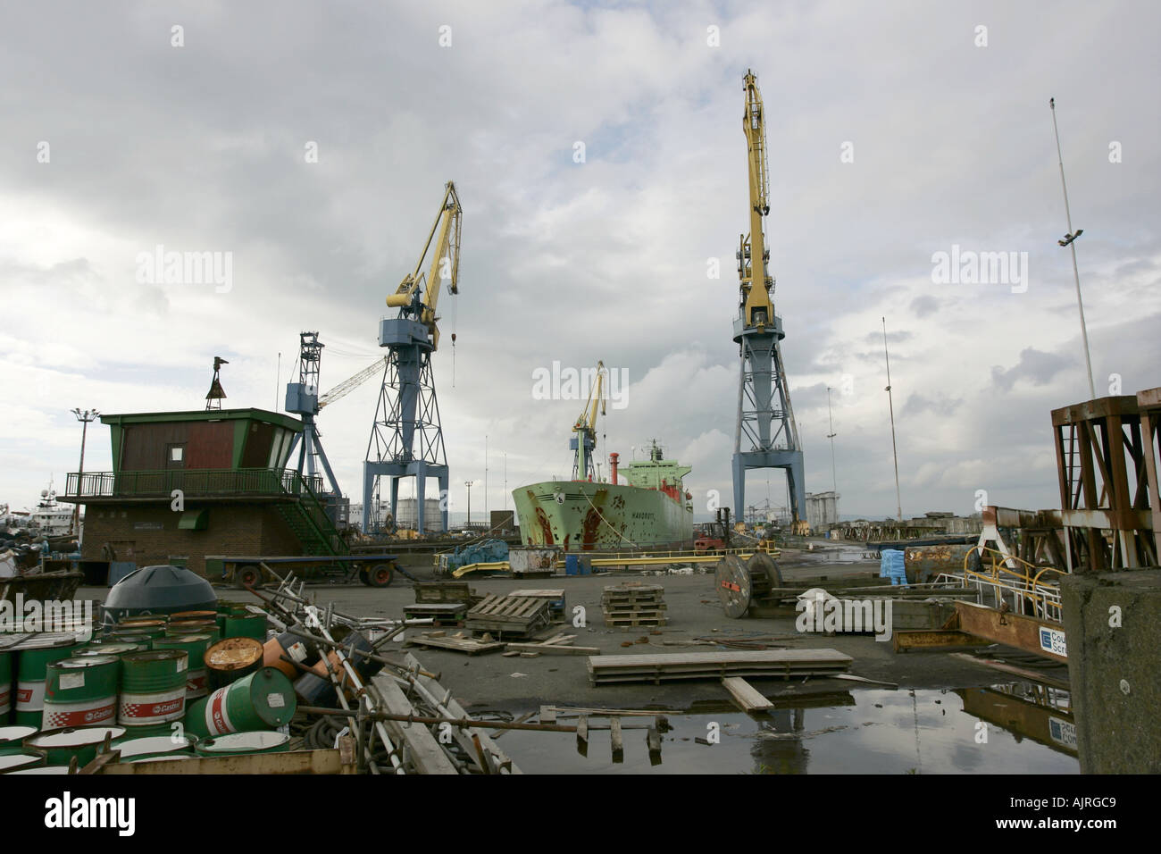 Belfast Dry Dock Harland and Wolff Shipyard Belfast Harbour Northern ...