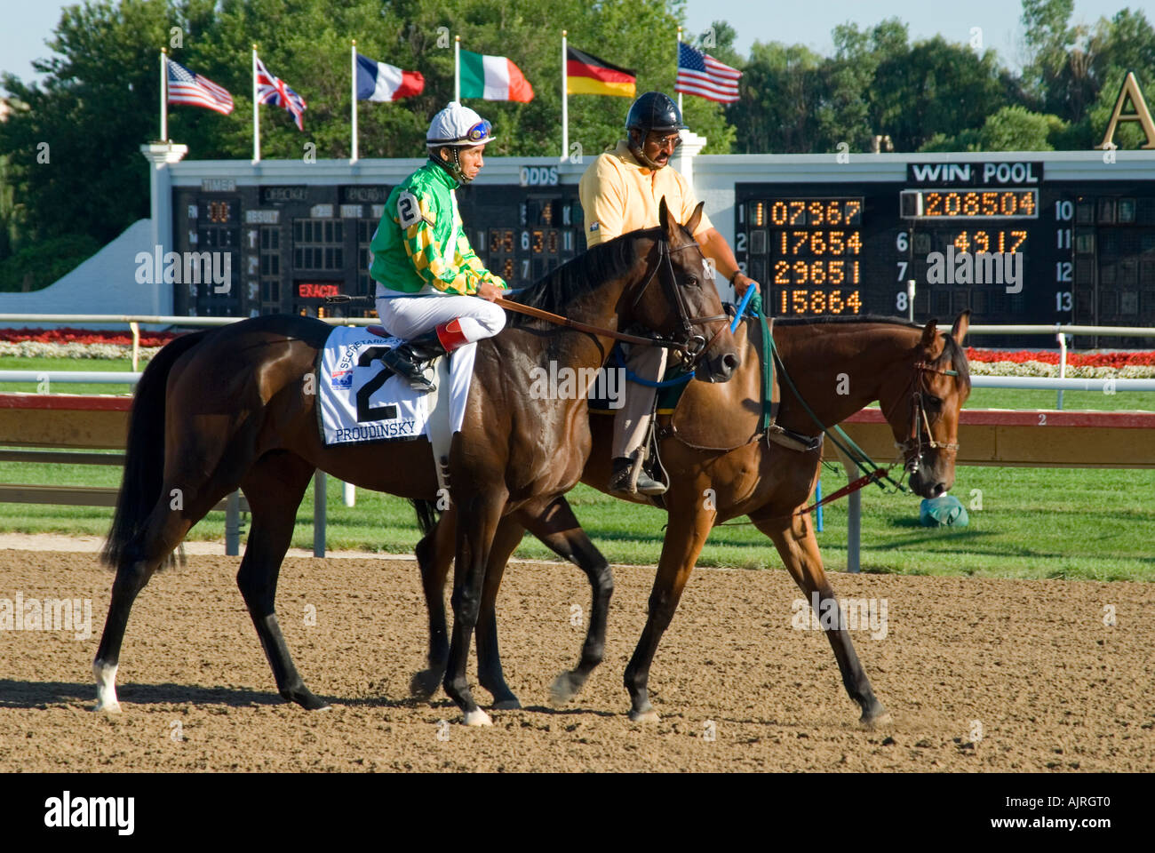 Grooms lead up the horses hi-res stock photography and images - Alamy