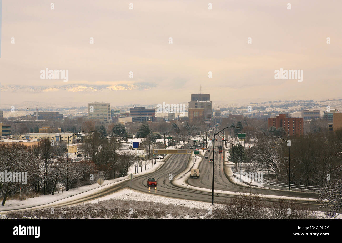 Boise Idaho after snow storm Stock Photo - Alamy