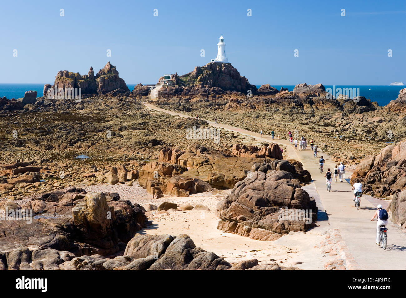 La Corbiere Lighthouse, Jersey, Channel Islands, UK Stock Photo - Alamy