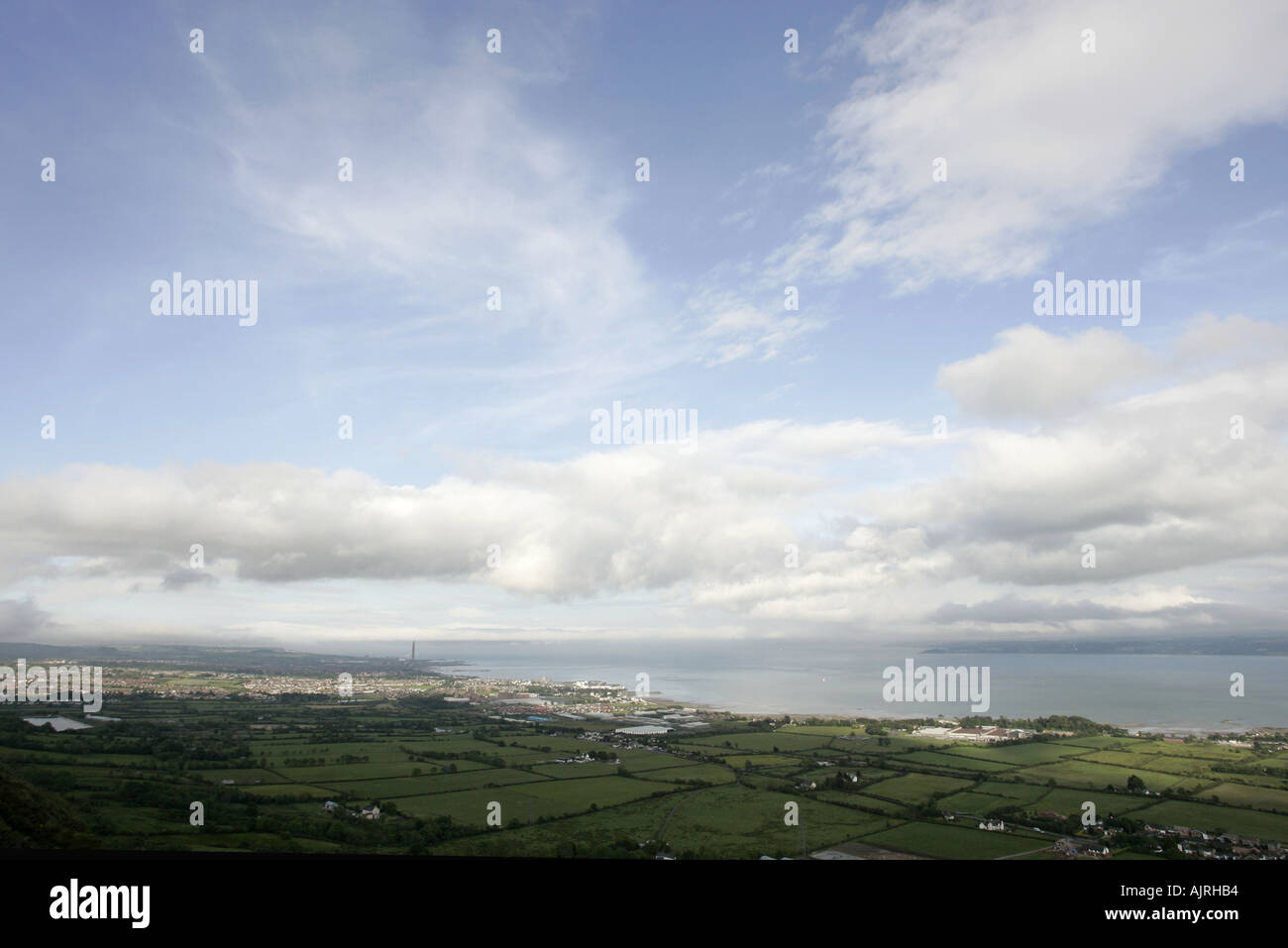 View of Carrickfergus and Belfast Lough from the Knockagh Monument ...