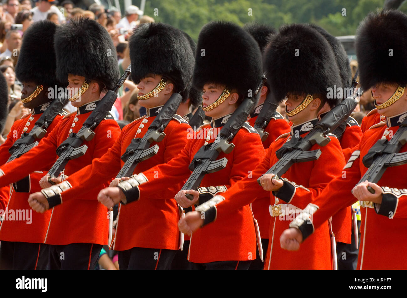 Buckingham Palace London Changing the Guard the Scots Regiment Stock ...