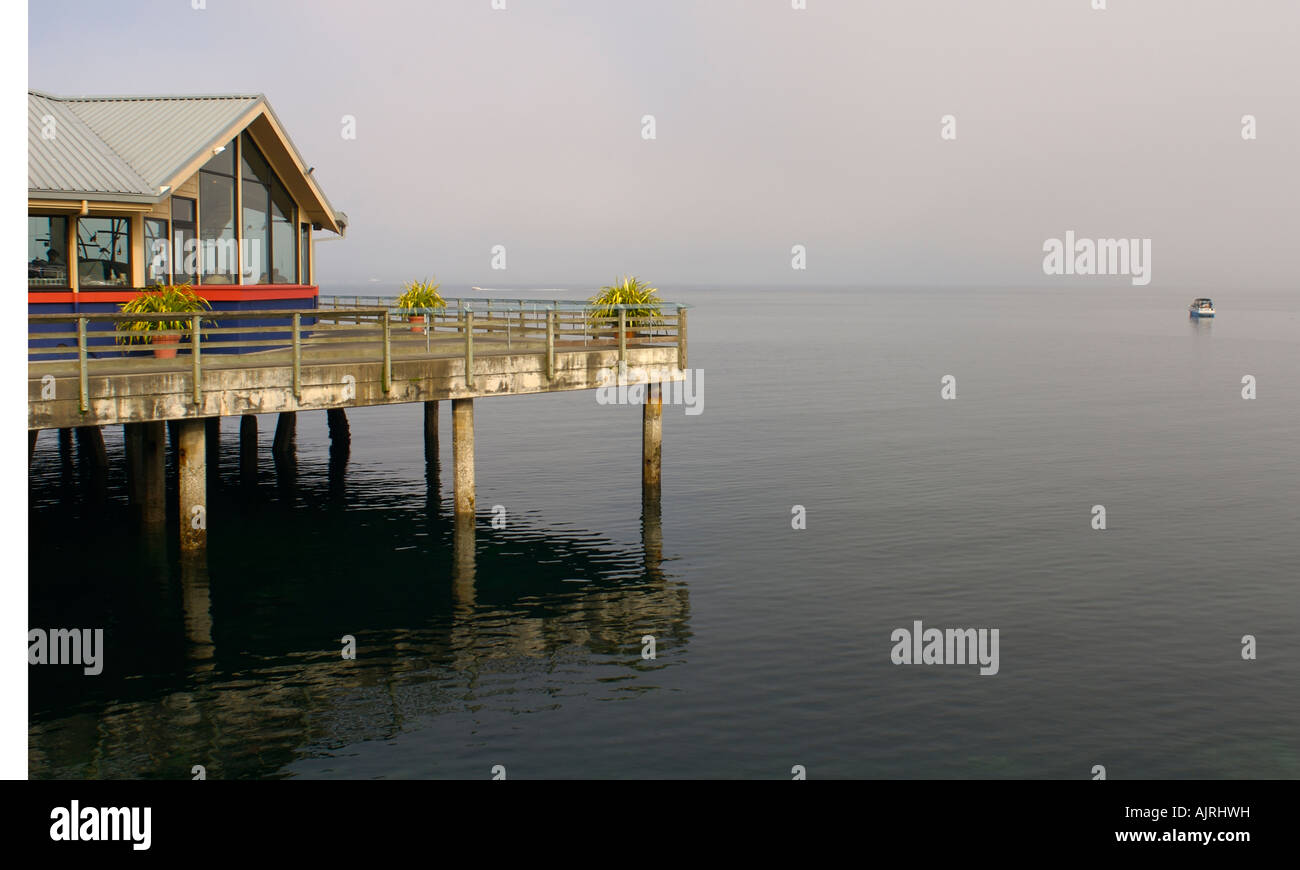 Restaurant and dock at Point Defiance, Tacoma, Washington, United ...