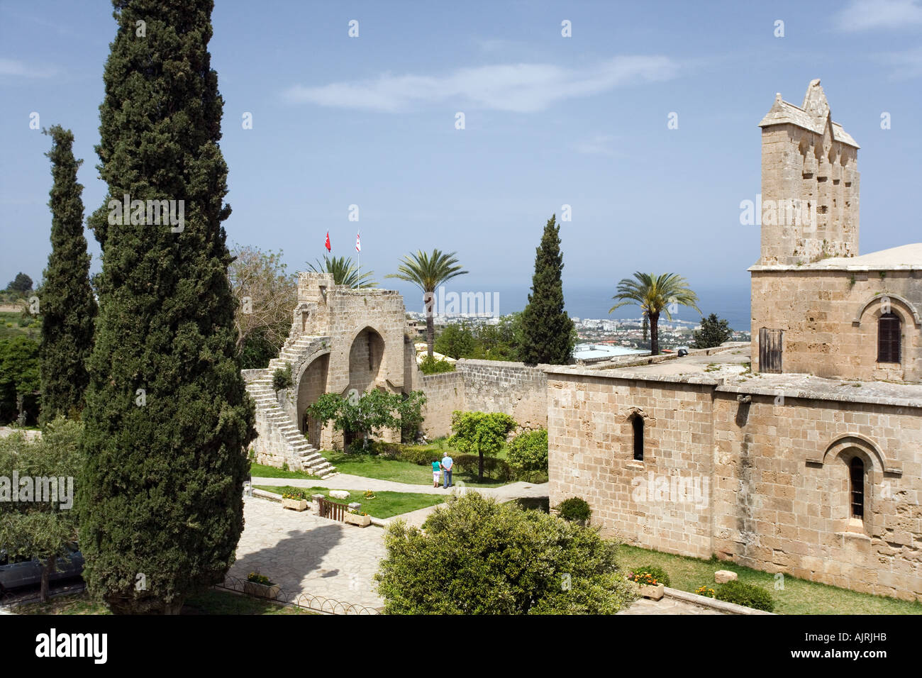 Gothic monastery ruins bellapais abbey hi-res stock photography and ...