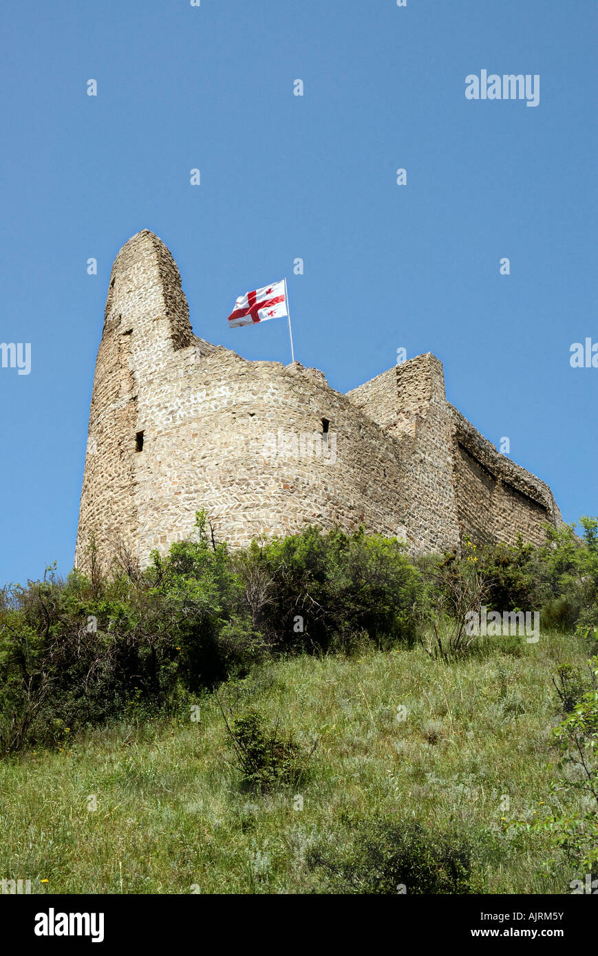 Flying above medieval fortress ruins hi-res stock photography and ...